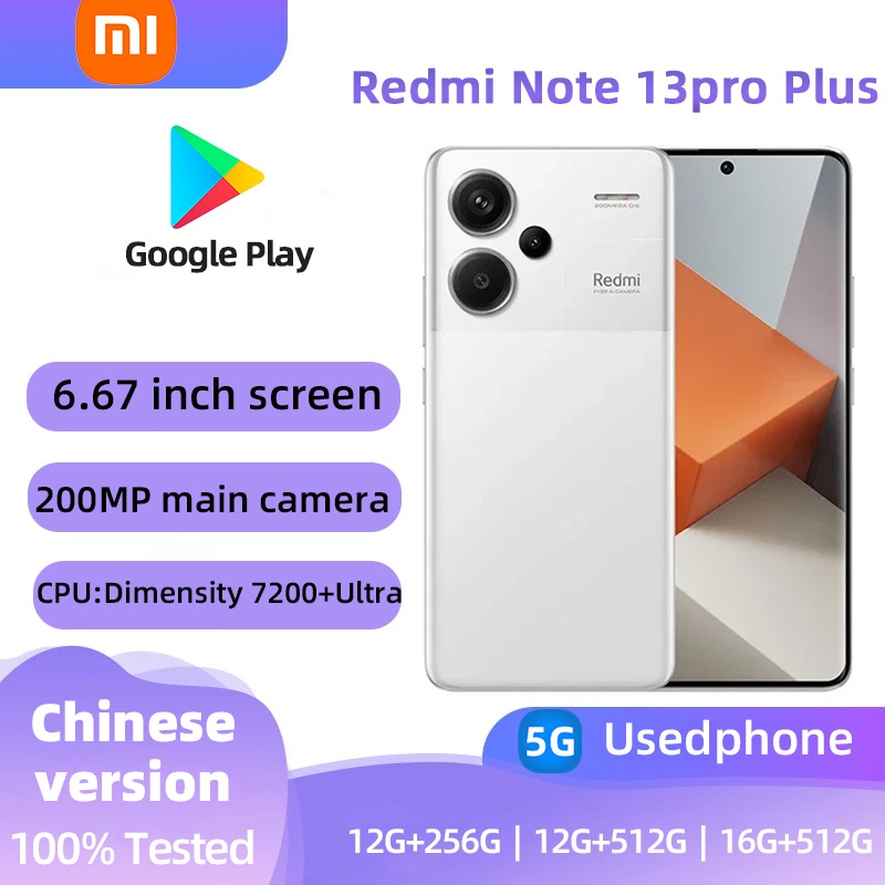 Redmi Note 13 Pro+（5G）Smartphone Original screen 128GB All Colours Good ...