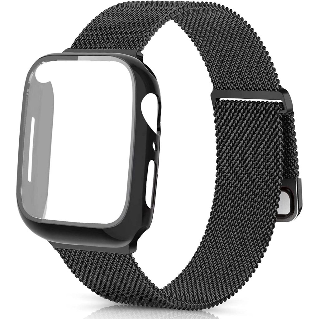 (Case+Strap) Stainless Steel Strap with Magnetic Buckle + PC Case with ...