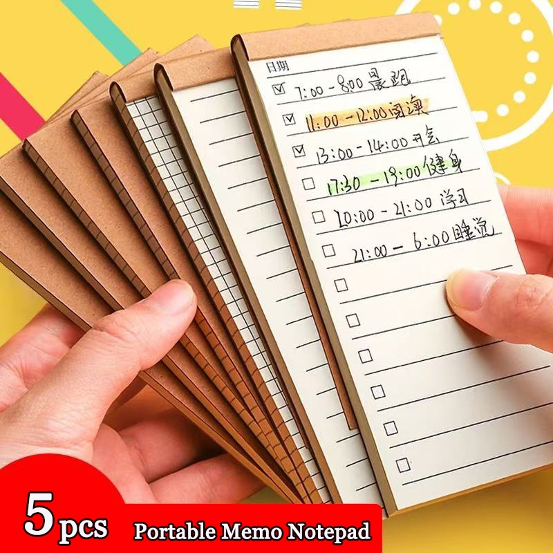 Notes Kraft Paper Cover Note Pad Portable Memo Notepad Plan Book To-Do ...