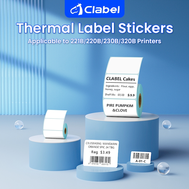 CLABEL 220B/221B/230B/320B Thermal Label Sticker Paper, Self-adhesive ...
