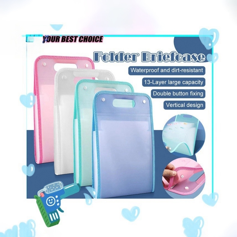 Folder File Organizer with Handle and Labels 13 Layer Folder School ...