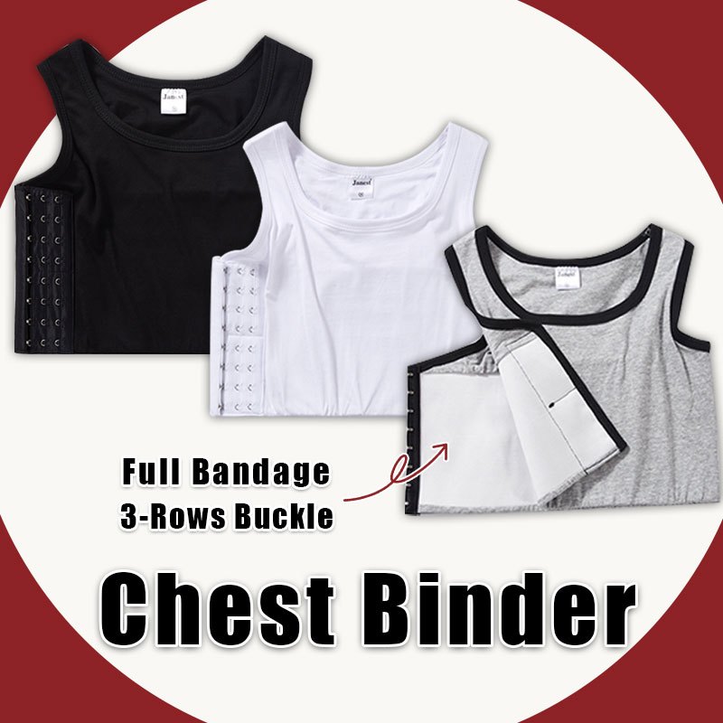 Janest Chest Binder Comfortable and breathable Full Bandage Side Buckle ...