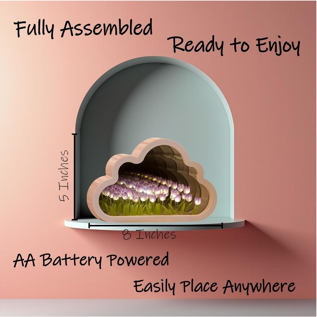 Tulip Mirror Lights Unlimited Flower effects - Cloud mirror and tulip ...