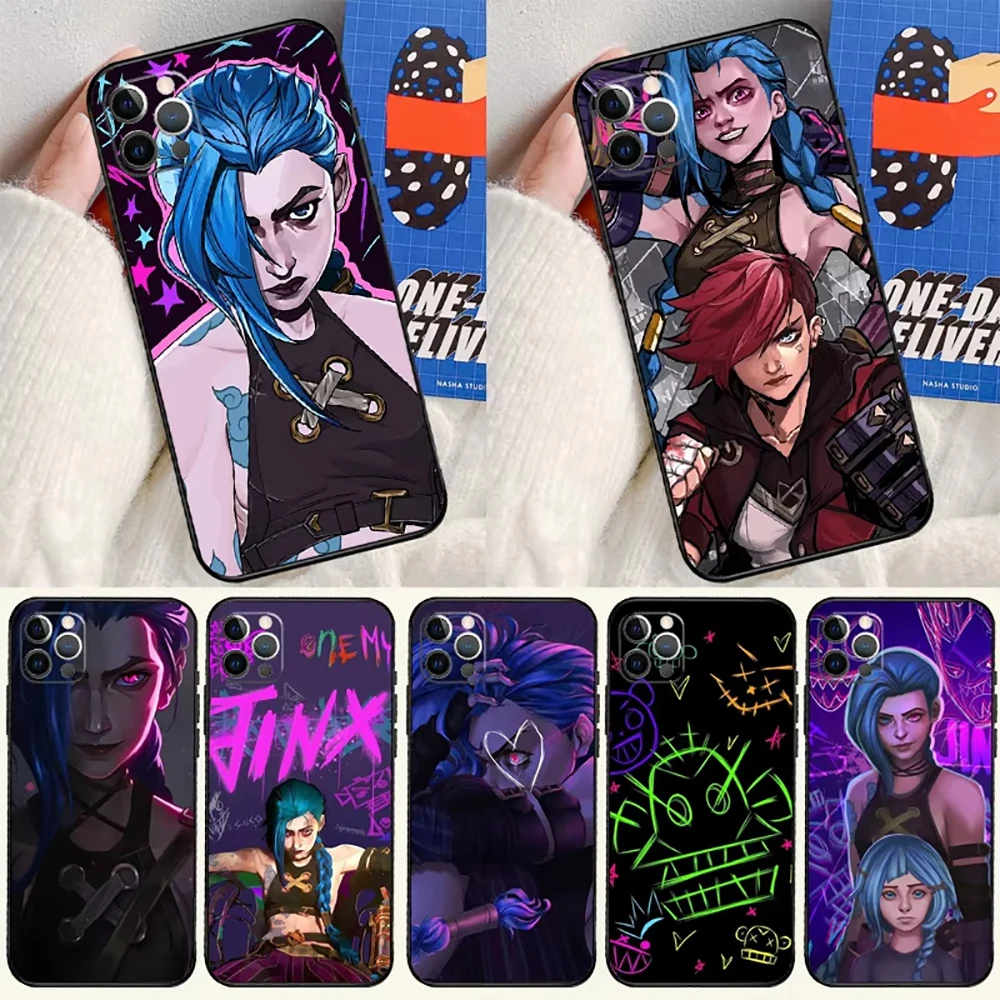 League of Legends Anime Arcane Jinx Jayce Vi Phone Case For iPhone 11 ...