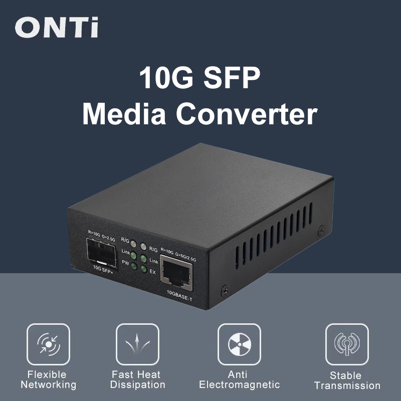 ONTi 10G Enhanced SFP+ Media Converter 10GBase-T Ethernet Switch 10G ...