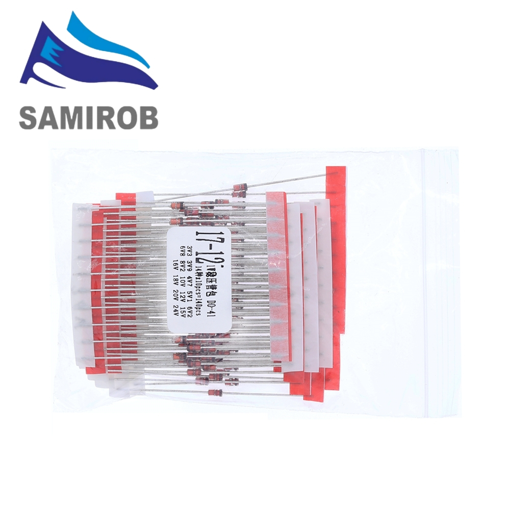 1/2w 0.5W Zener Diode 3.3-30V 14values*10pcs=140pcs Assorted Assortment Set New electronic diy ...