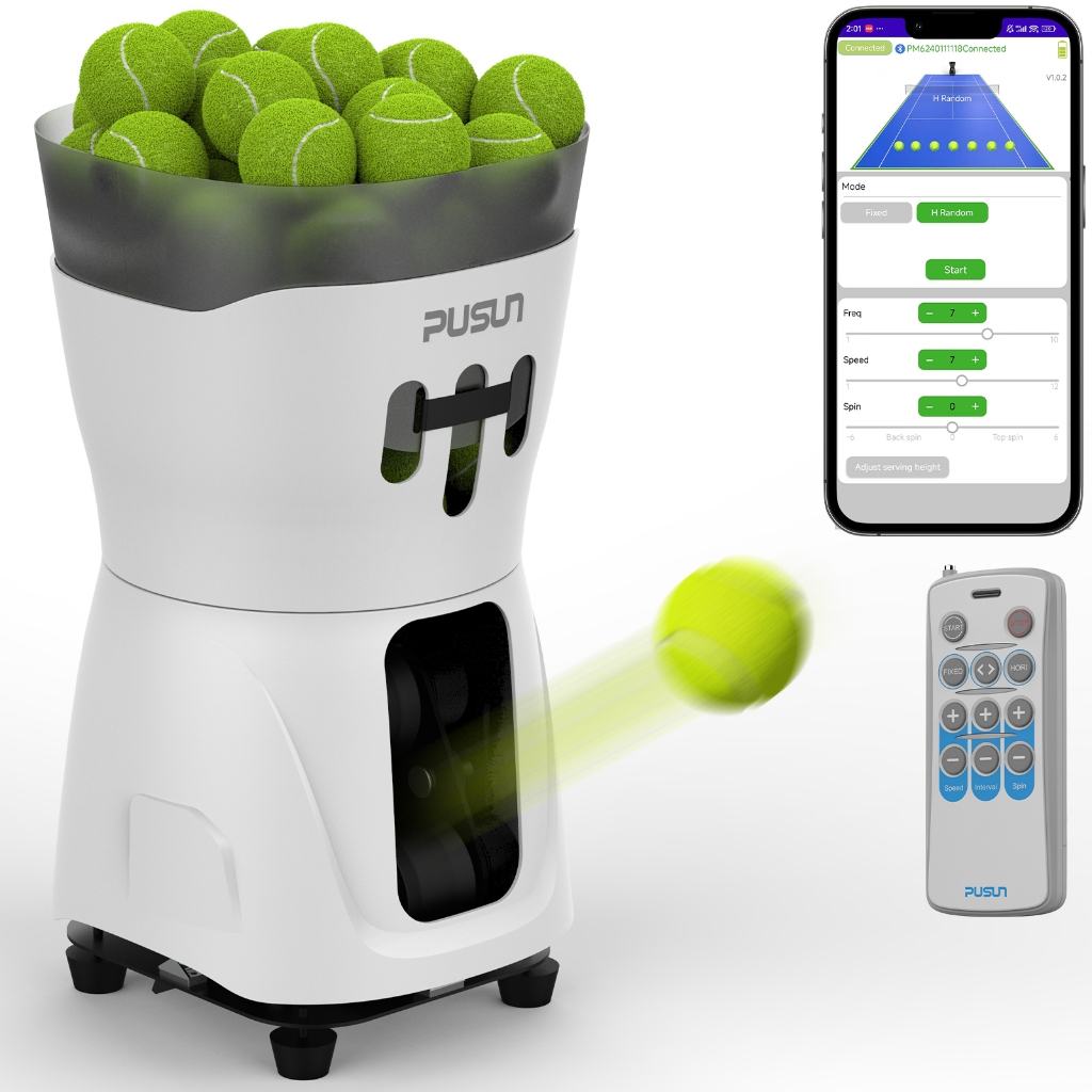 PUSUN PT-MINIPro Pro-Compact Ace: Enhanced Portable Tennis Ball Machine ...