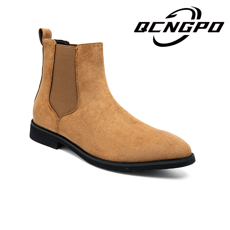 Chessir Boots Cover Foot Ankle Cowhide Business Men's Vintage Leather ...