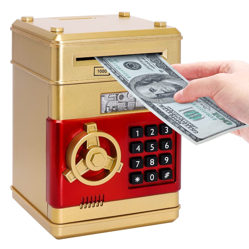 Child Gift Electronic Password Money Box Coins Cash Saving Money Box ...