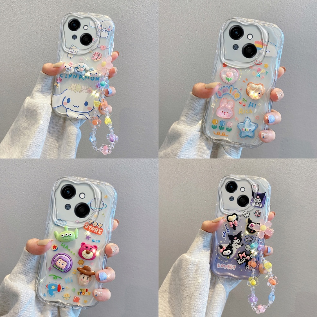 case Tecno Spark Go1 Spark Go2025 Transparent Doll Comic Cartoon Doll ...