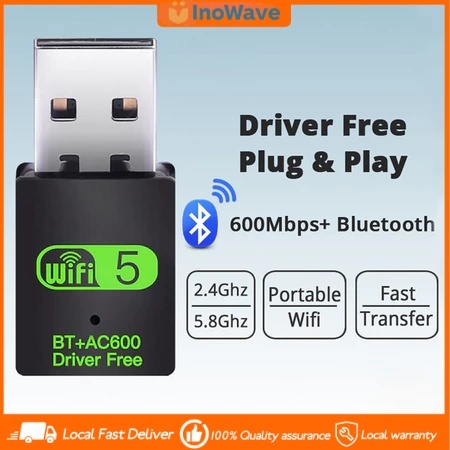 150/600Mbps USB Wifi Dongle Bluetooth Wireless Adapter 2.4G/5GHz PC ...