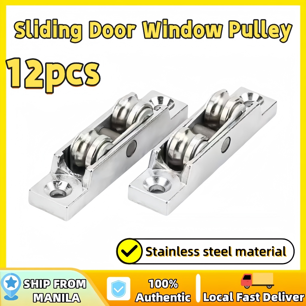 12PCS Stainless Steel Sliding Door/Window Pulley, Copper Roller ...