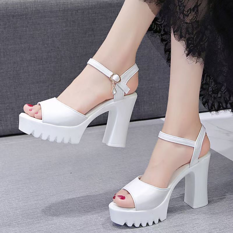 Hight Selling Sandals Heels Korean Style Block Heels Hot Mules For ...