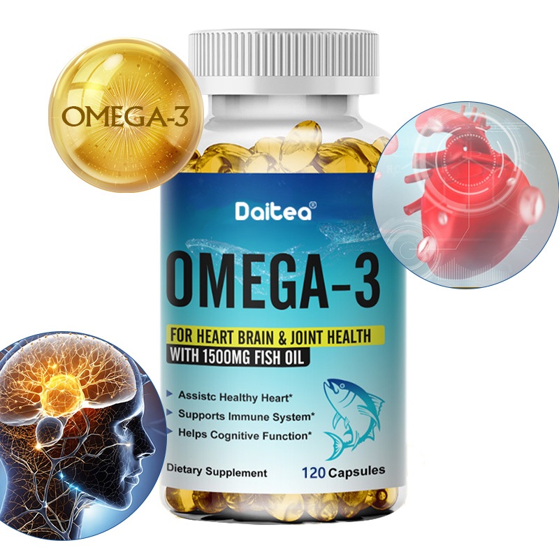 Daitea－Omega-3 Fish Oil Capsule Supplement Rich in DHA EPA, supports ...