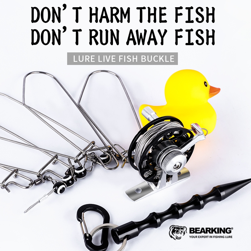 BEARKING Stainless Steel Fish Lock with Reel - Easy to Lift 15kg ...