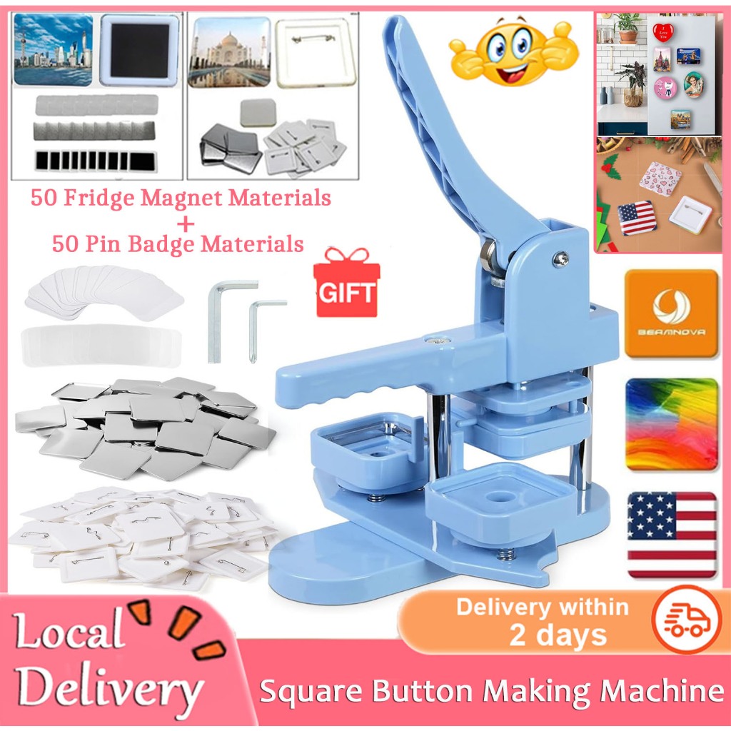Local delivery+COD Square Refrigerator Badge Press Machine Rotating ...