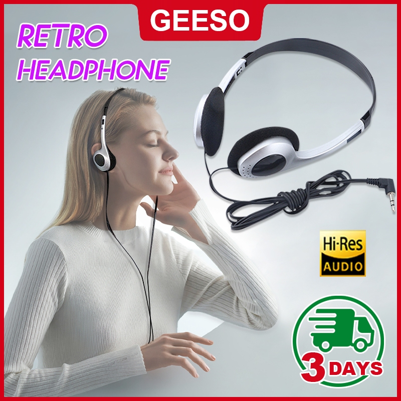 GEESO Retro Headphones MP3 Walkman Headphone Sports Classic Fashion CD ...