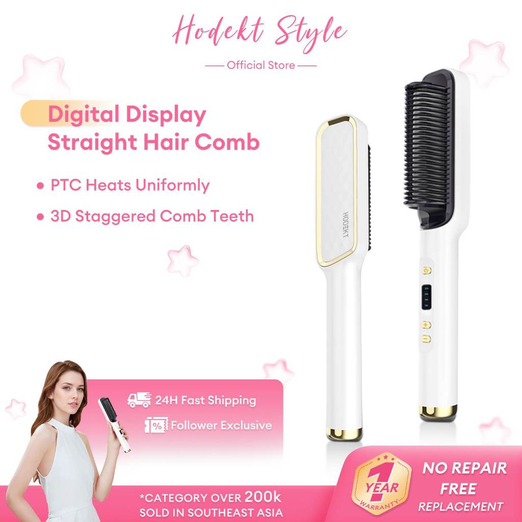 HODEKT Style Straightening Comb Multifunctional Hair Straightener brush ...