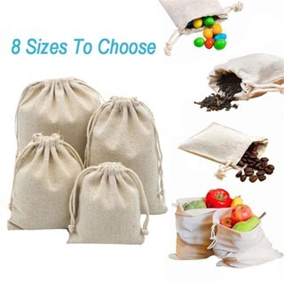 [Customizable logo] Reusable Handmade Drawstring Pouch Linen Pouch Eco ...