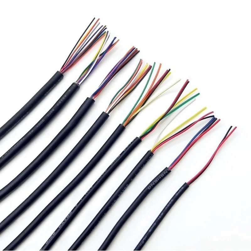 2/5/10M UL2464 Sheathed Wire Cable 30 28 26 24 22 20 18 16AWG Copper Signal Cable 2 3 4 5 6 7 8 ...