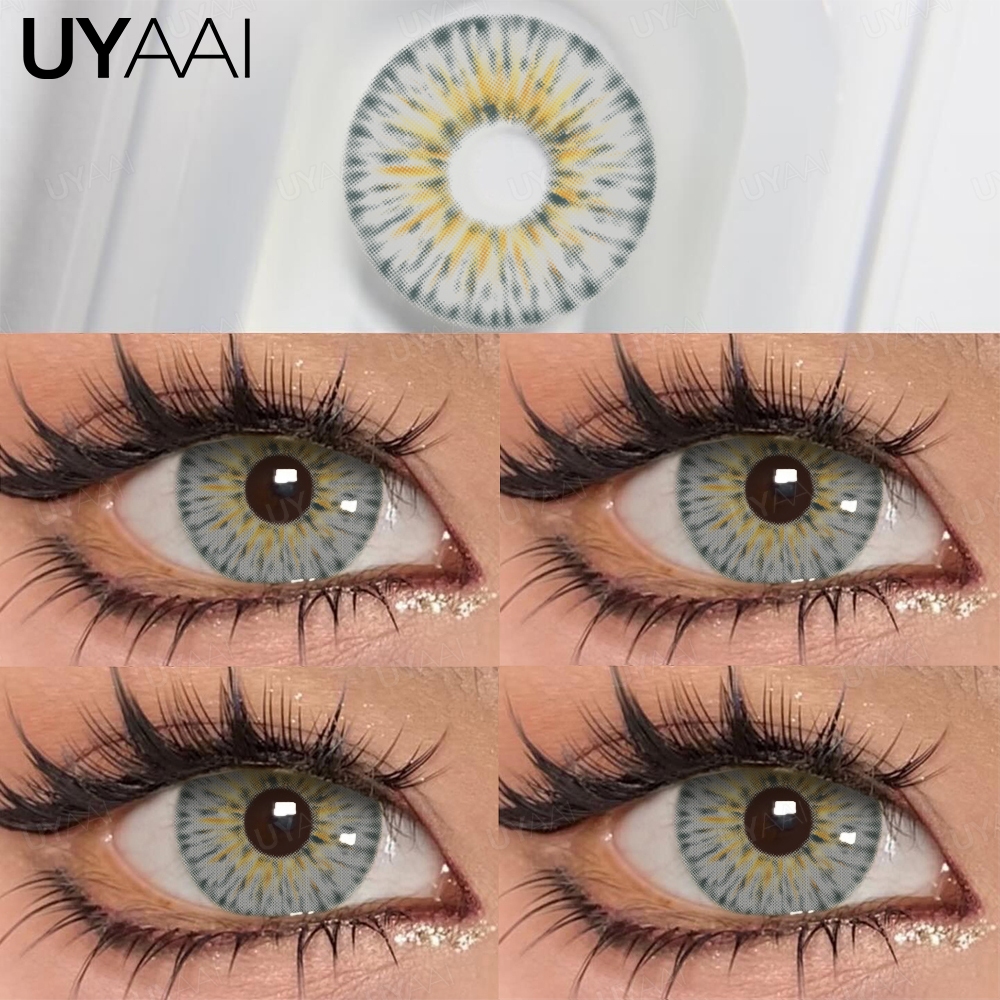 UYAAI Contact Lenses New York Pro Blue Lens Gogh Gray Yearly Makeup ...