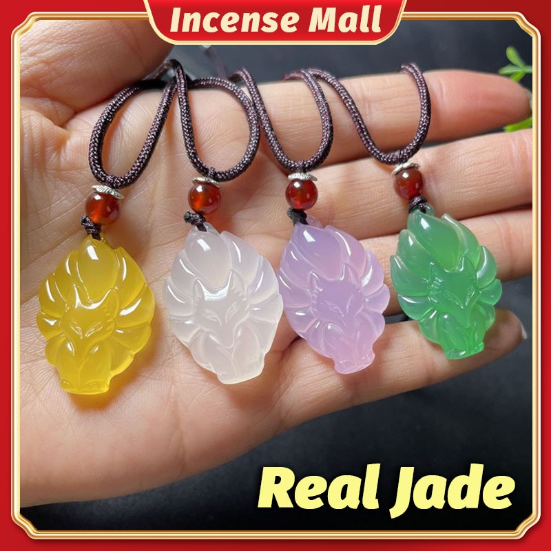 2025 Nine Tailed Fox Queen Necklace Original Real Jade Stone Pendant ...