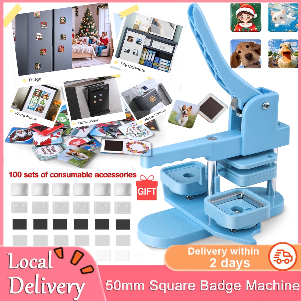 Local delivery+COD Fridge Magnet Button Maker Machine, 50mm/1.97 inch ...