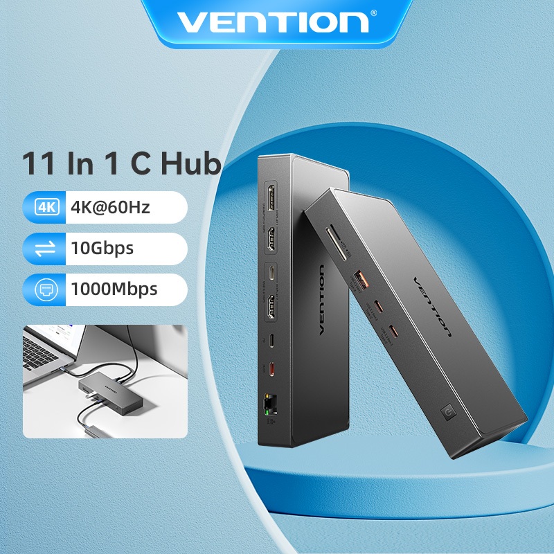 Vention 11 IN 1 Displaylink USB C HUB Docking Station Monitor Dock USB ...