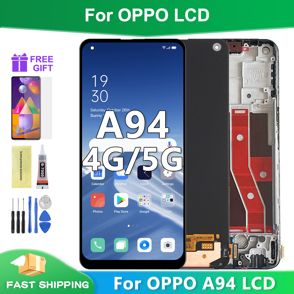 LCD For OPPO A94 4G CPH2203 / A94 5G CPH2211 LCD Display Touch Screen Digitizer Assembly ...