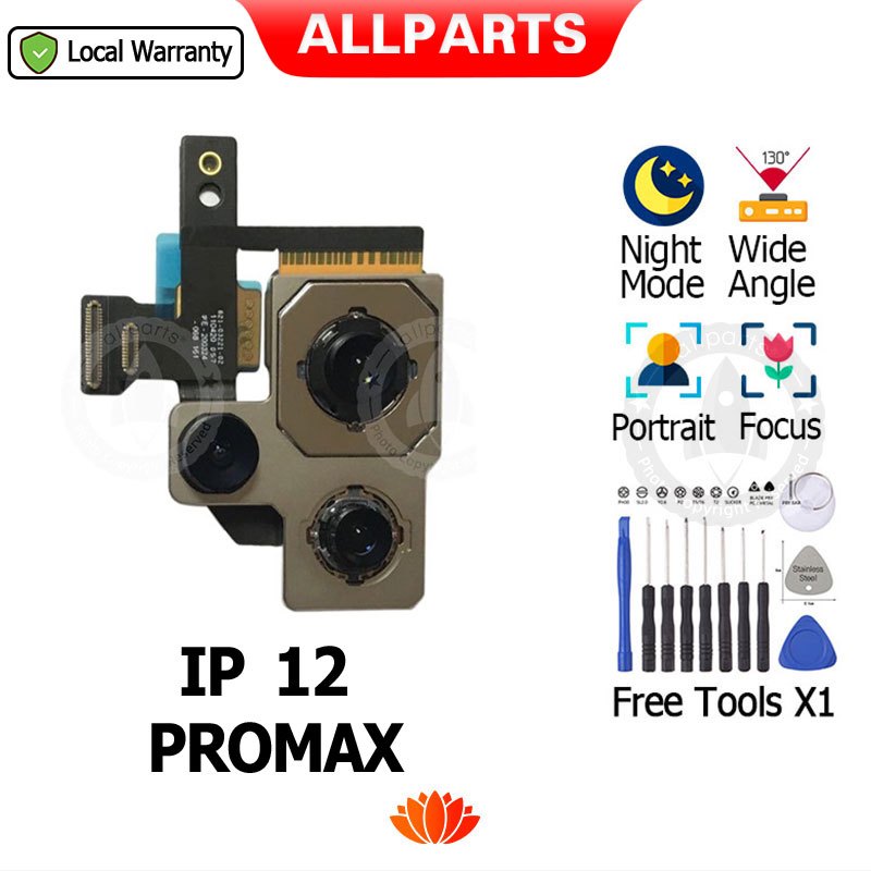 100% Test Rear Camera for iP 12 Pro MAX Back Camera Replacement Parts ...