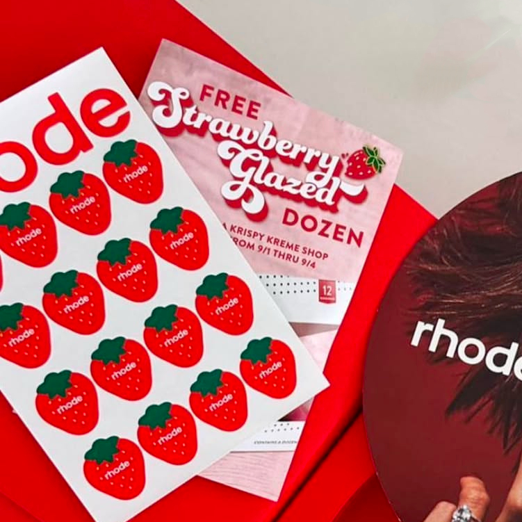 Rhode Strawberry Lipstick Sticker | Shopee Philippines
