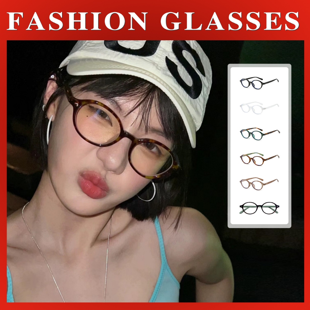 Women Men Elliptical Frame -1.0-1.5-2.0-2.5-3.0-3.5-4.0° Glasses ...