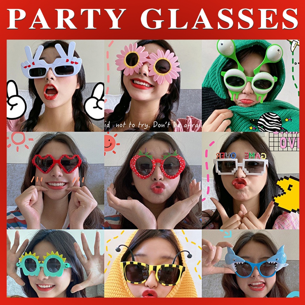 INS Party Prom Glasses Selfie Props Sunglasses Girls Funny Glasses ...