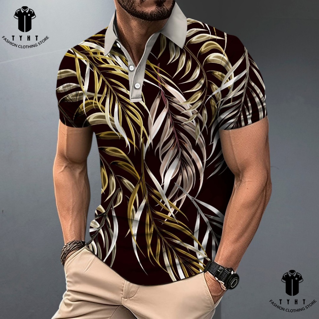TYHT - Coconut Tree Full sublimation Polo for Men 3D Printed Polo ...