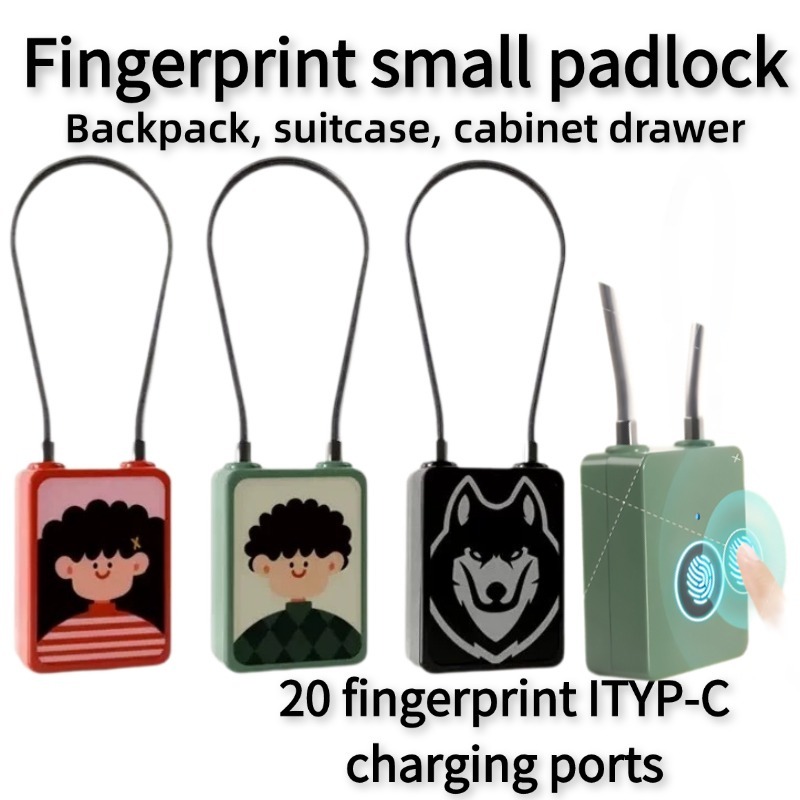 Waterproof Padlock Smart Fingerprint ，birthday gift small Fingerprint ...