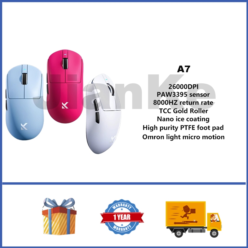 MCHOSE A7 Wireless Mouse PAW3395 26000DPI Lightweight Three Mode Game Mouse | Shopee Philippines