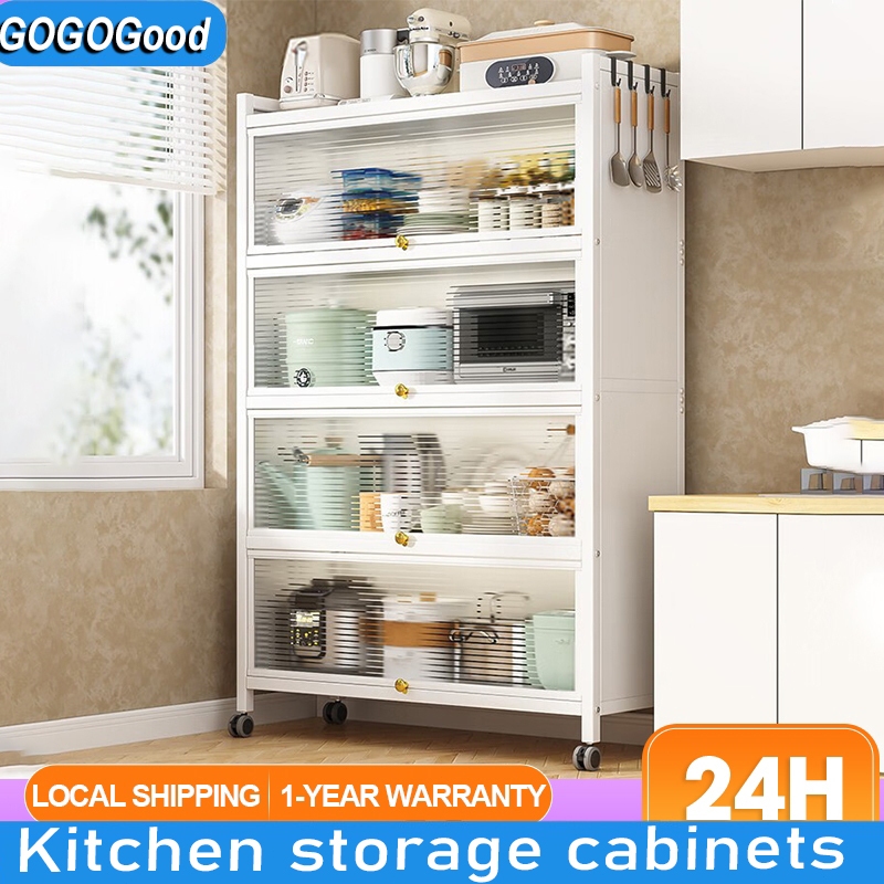 Kitchen storage cabinets 3/4/5 layers Wardrobe Storage Box Dish Rack ...