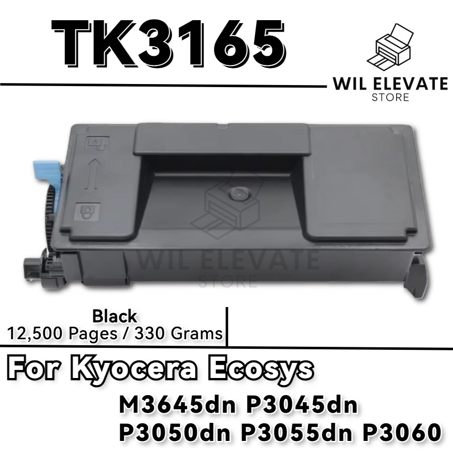 WilElevate TK3165 Toner Cartridge For Kyocera Ecosys M3645dn P3045dn ...