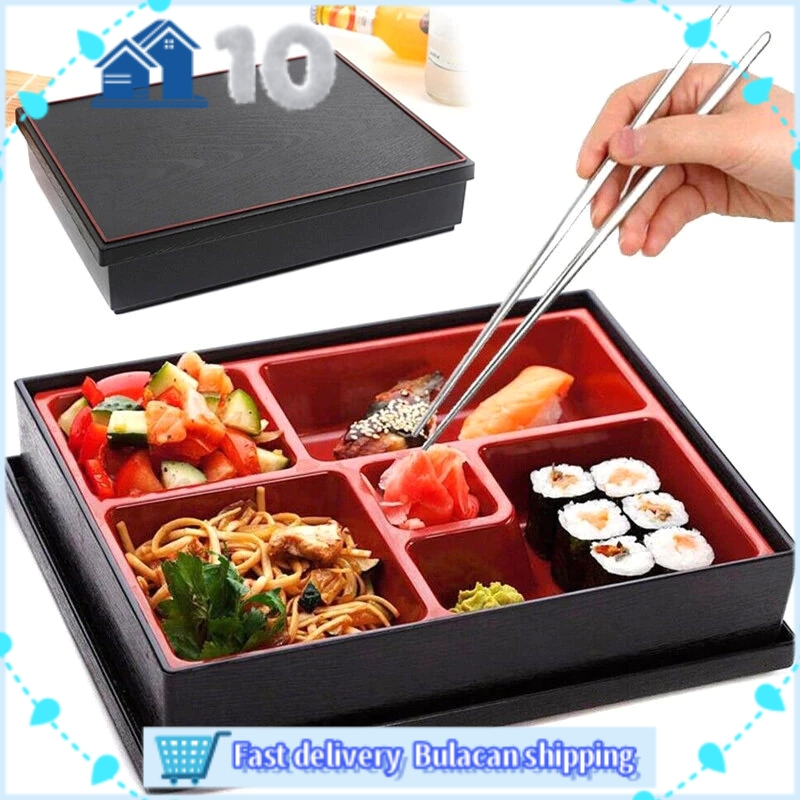 [COD] Japanese bento box food container in five cells single-layer ...