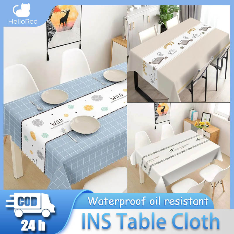 Mantel PVC Table Cloth Waterproof Table Cover Cloths Rectangular ...