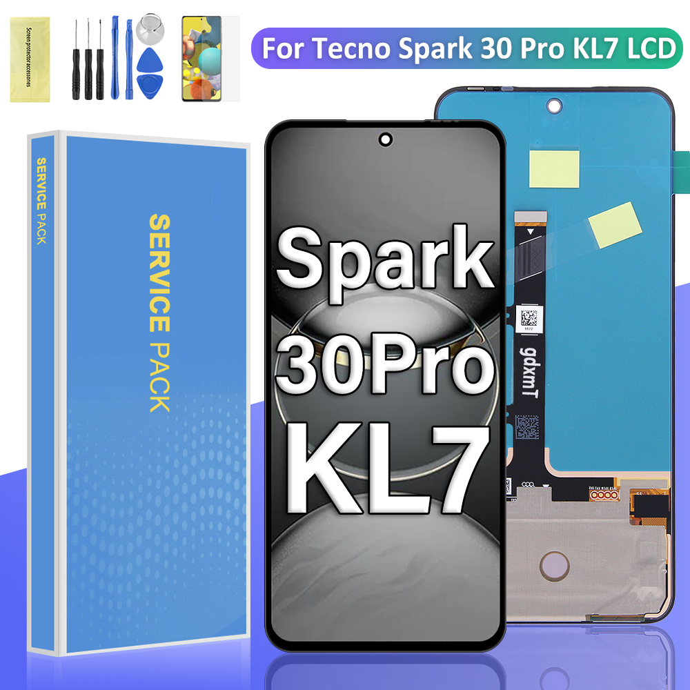 Original Tecno Spark 30 Pro KL7 LCD Display Touch Screen Digitizer With ...
