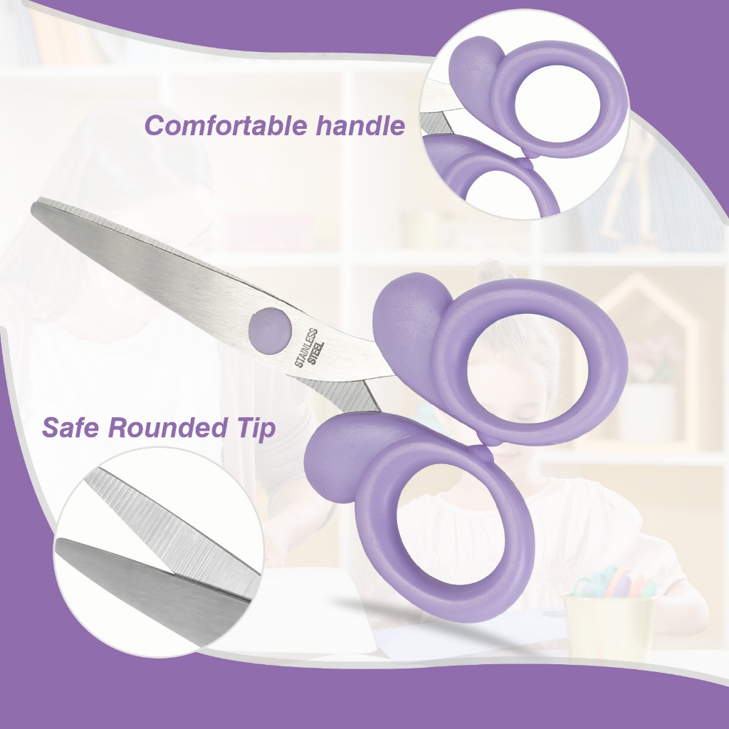 EAGLE Scissors Round Tip Safety Cute Cartoon For Kids DIY Paper Cutting ...