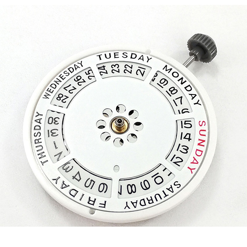 Miyota 8285 Movement Dual Calendar White Machine Mechanical Movement ...