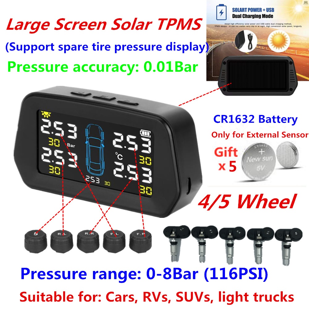 2023 Newest Tire Pressure Monitor System Smart TPMS Intelligent Auto ...