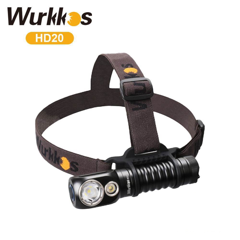 Wurkkos HD20 Headlamp Rechargeable 21700 Headlight 2000lm Dual LED LH351D XPL USB Reverse Charge ...