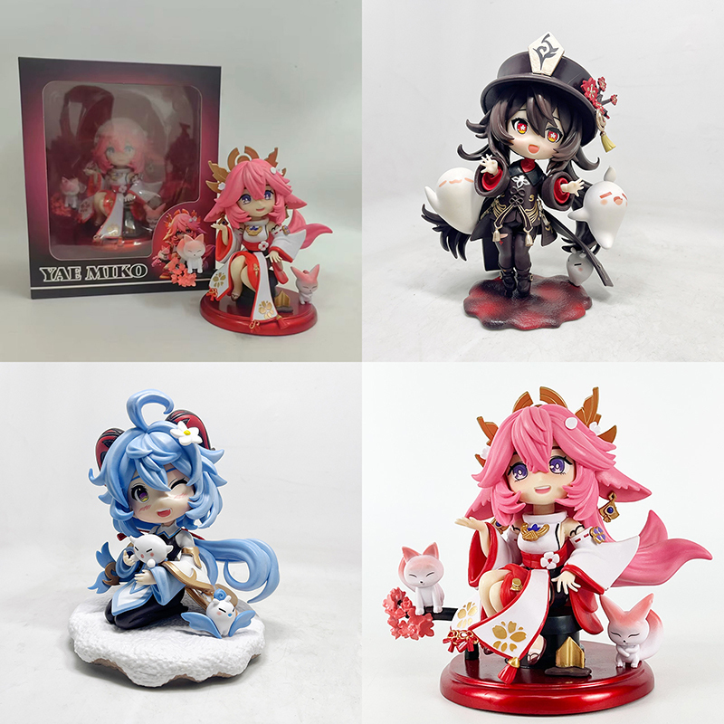 genshin impact figure hutao ganyu cute mini pvc model doll gift ...