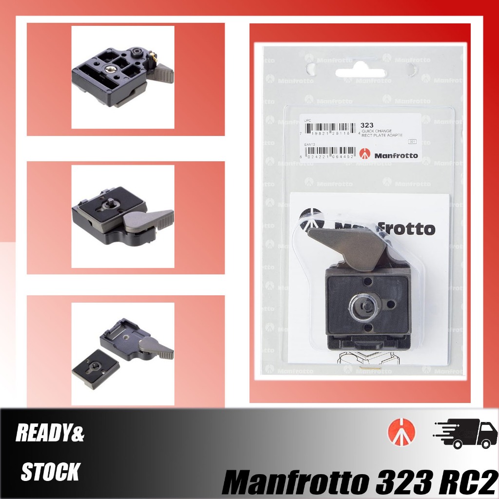 "Manfrotto 323 RC2 Quick Release Adapter with 200PL-14 Plate ...