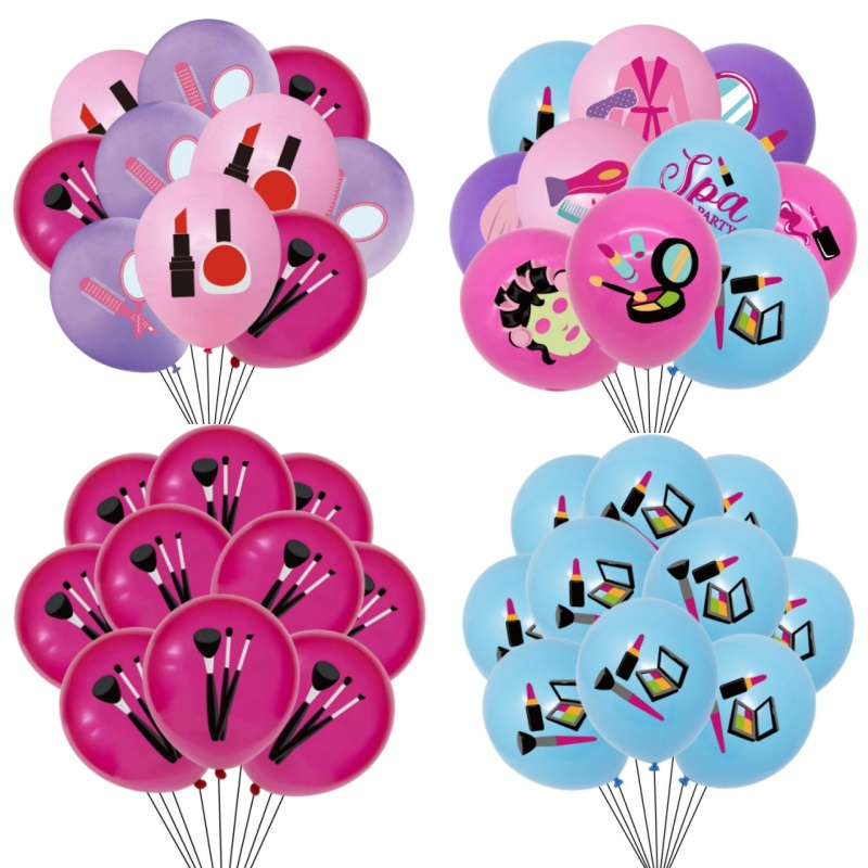 10pcs Makeup Balloons Lipstick Cosmetics Balloons for Spa Themed ...