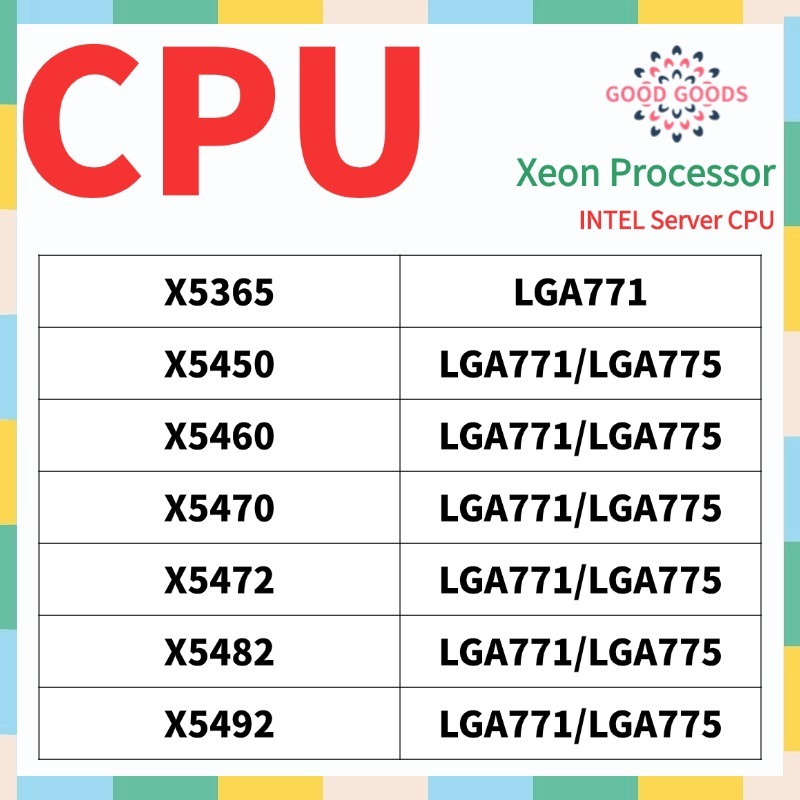 X5365 X5450 X5460 X5470 X5472 X5482 X5492 INTEL Xeon Processor Server ...