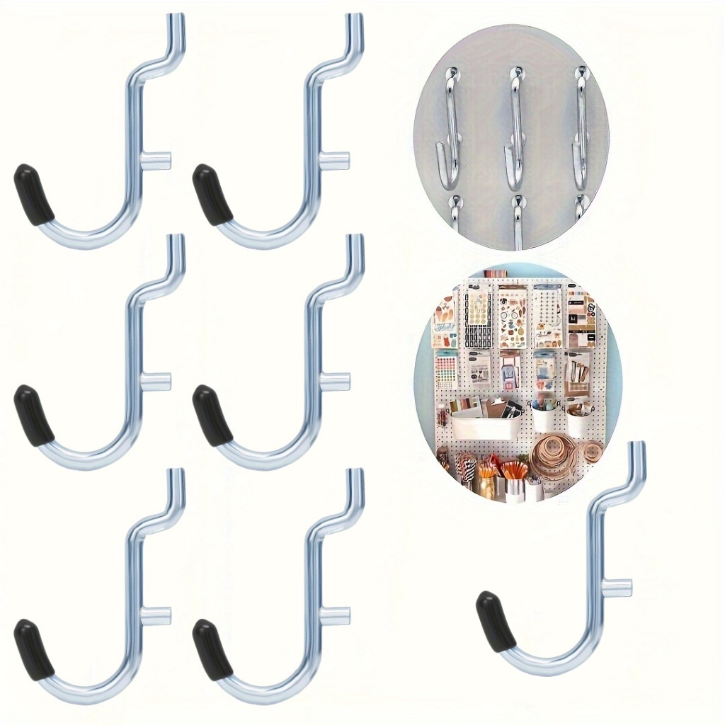 Pegboard round hole metal hook tool storage display hooks with cover | Shopee Philippines